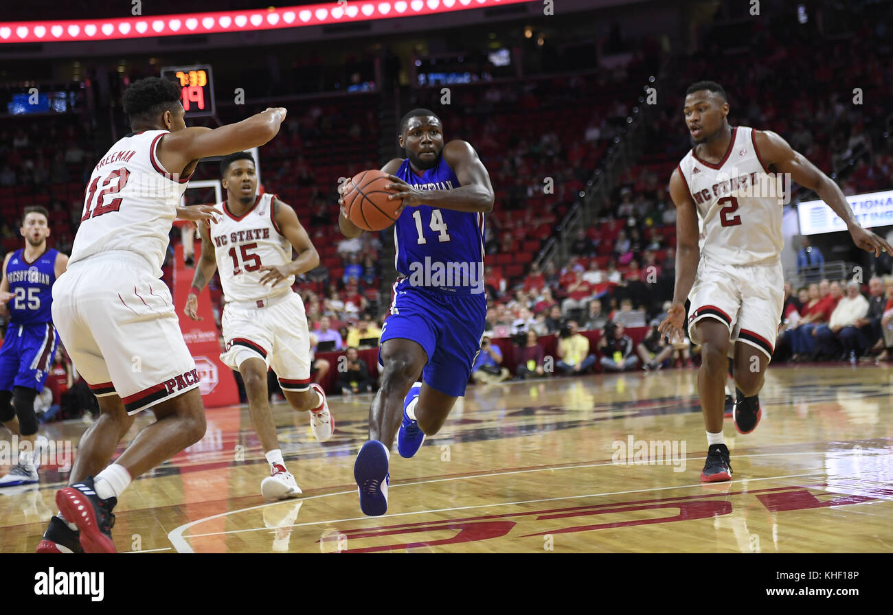 Raleigh, North Carolina, USA. 16th Nov, 2017. REGGIE DILLARD (14) of ...