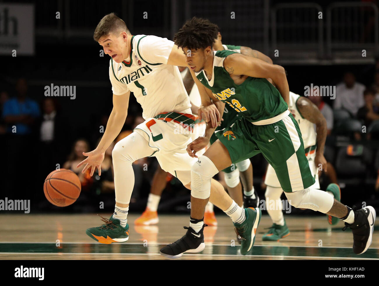 Coral Gables, Florida, USA. 16th Nov, 2017. Miami Hurricanes guard ...