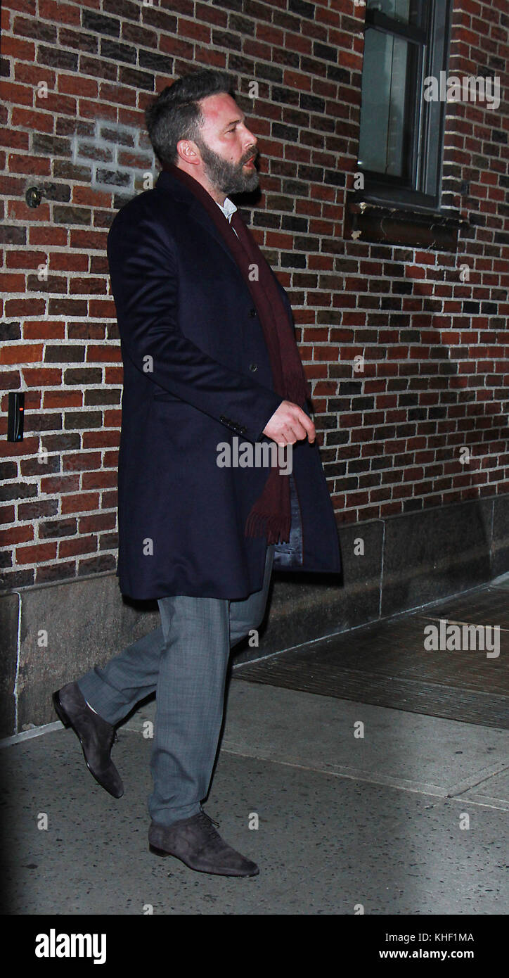 New York, NY, USA. 16th Nov, 2017. Ben Affleck at The Late Show with ...