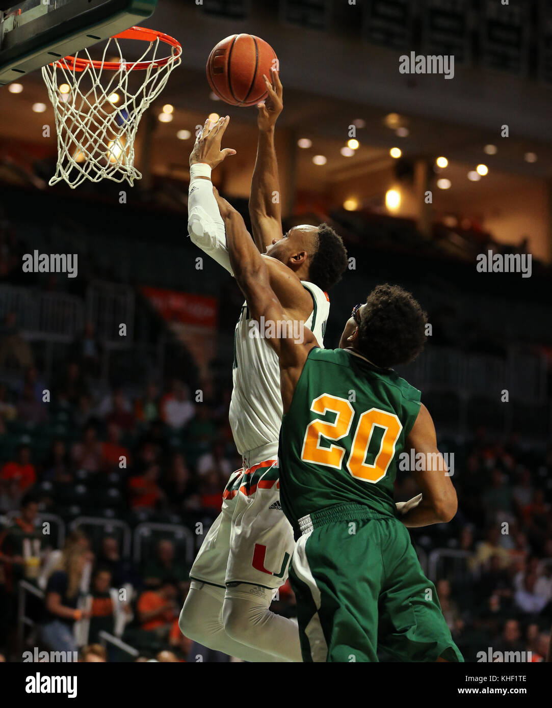 Coral Gables, Florida, USA. 16th Nov, 2017. Miami Hurricanes guard ...