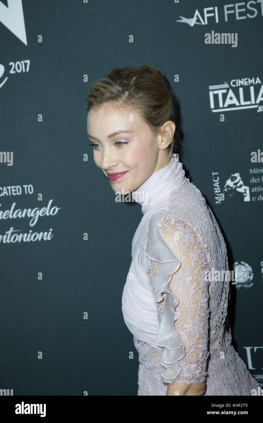 Hollywood, USA. 16th Nov, 2017. Sarah Gadon attends the Cinema Italian ...
