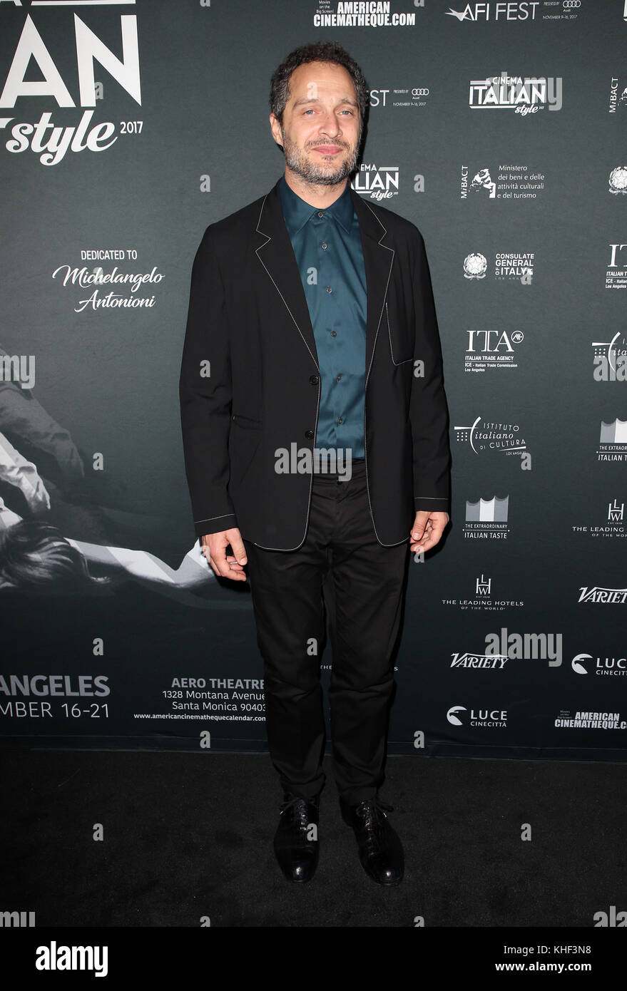 HOLLYWOOD, CA - NOVEMBER 16: Claudio Santamaria, at Cinema Italian ...