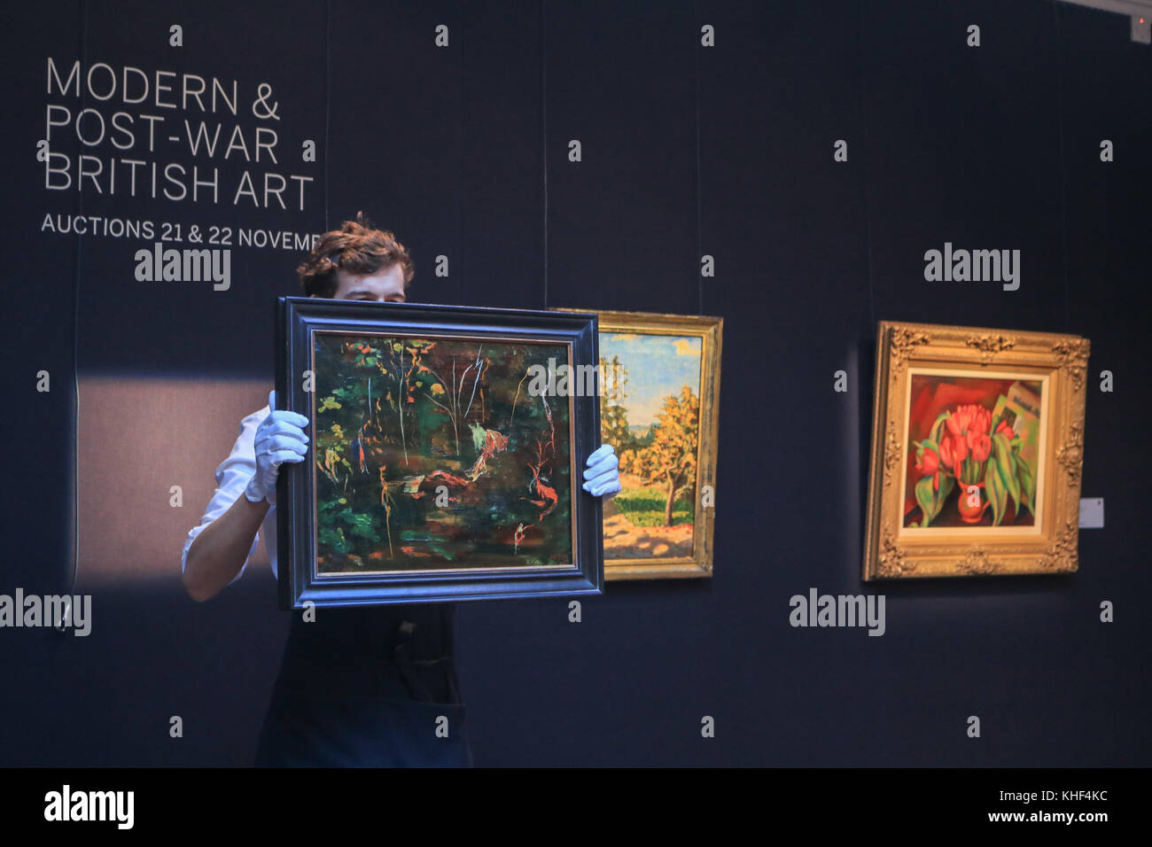 Winston churchill the goldfish pool at chartwell hi-res stock ...