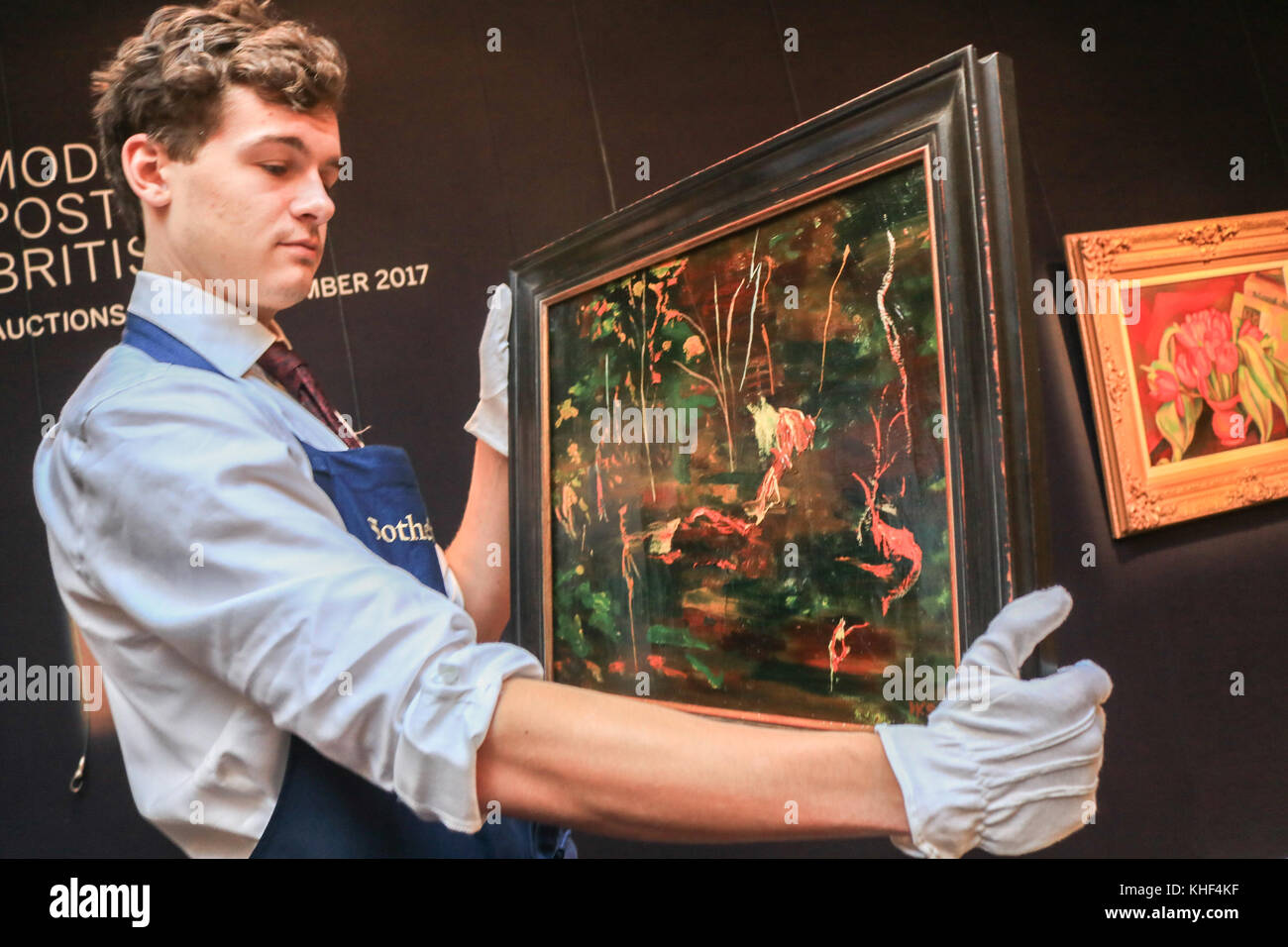 Winston churchill the goldfish pool at chartwell hi-res stock ...