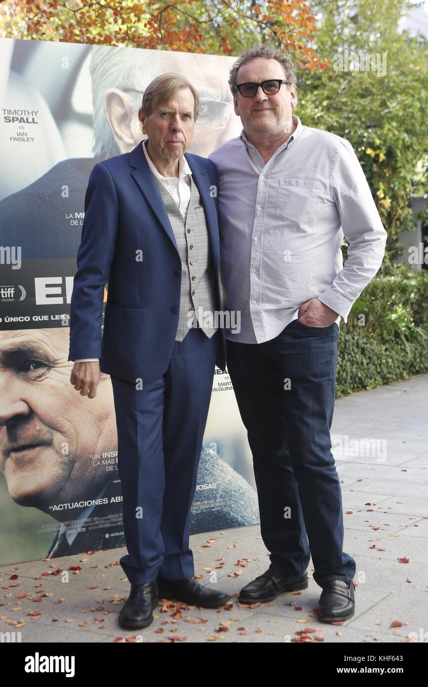 Actors Timothy Spall, Colm Meaney during photocall ''El Viaje'' Firday ...