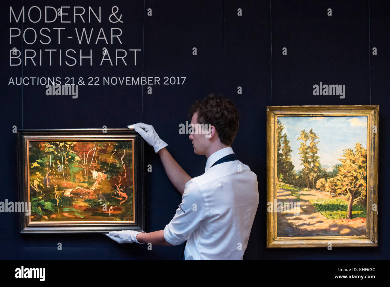 London, UK. 17th Nov, 2017. Sir Winston Churchill, The Goldfish Pool at ...