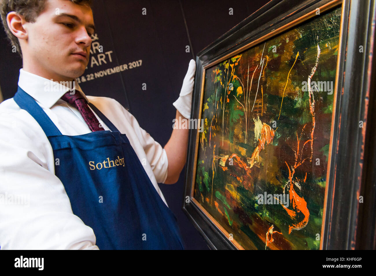 London, UK. 17th Nov, 2017. Sir Winston Churchill, The Goldfish Pool at ...