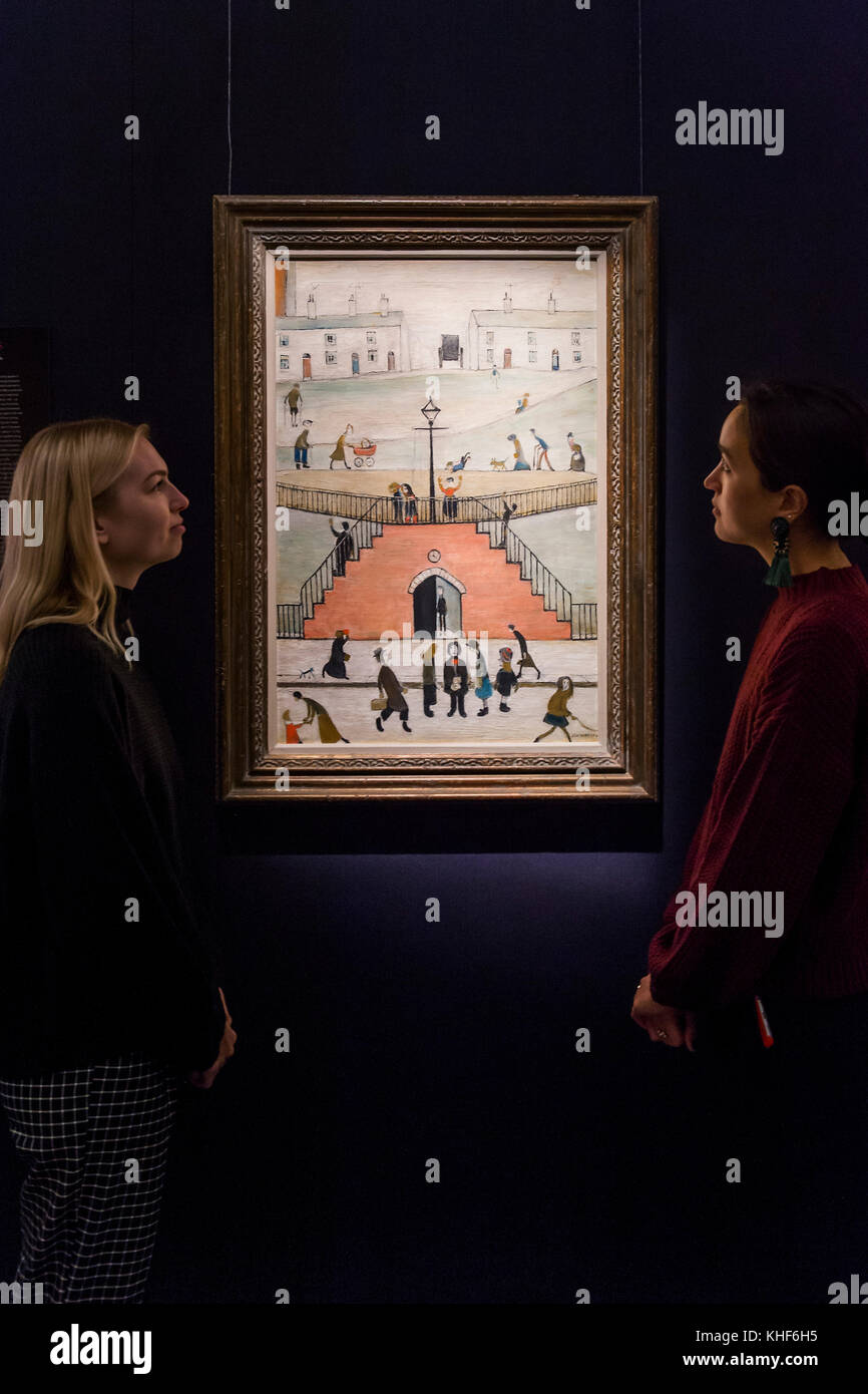 London, UK. 17th Nov, 2017. Laurence Stephen Lowry, The Steps, oil on ...