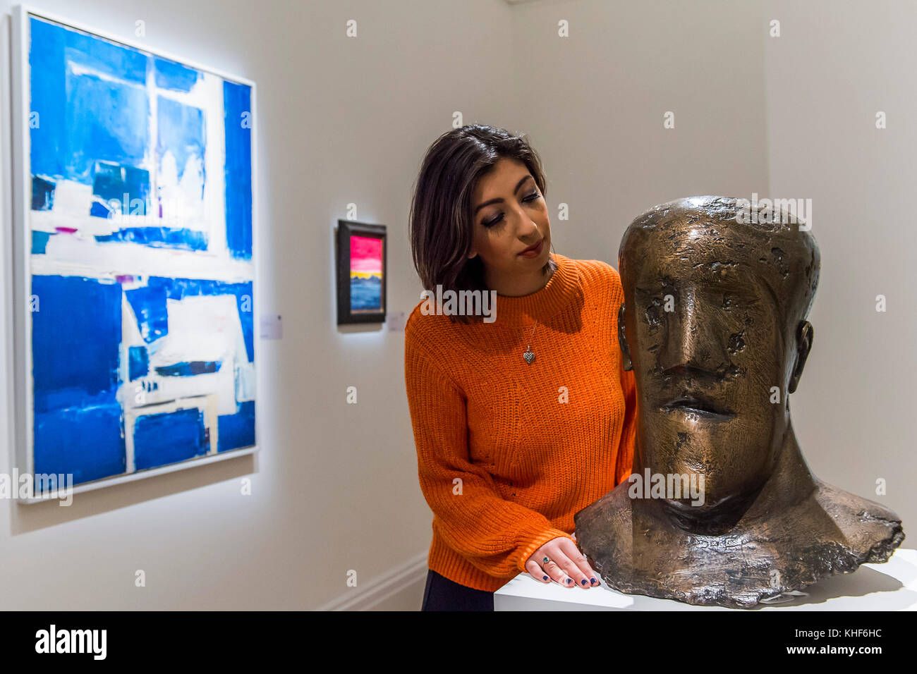 London, UK. 17th Nov, 2017. Dame Elisabeth Frink, Head, bronze, circa ...