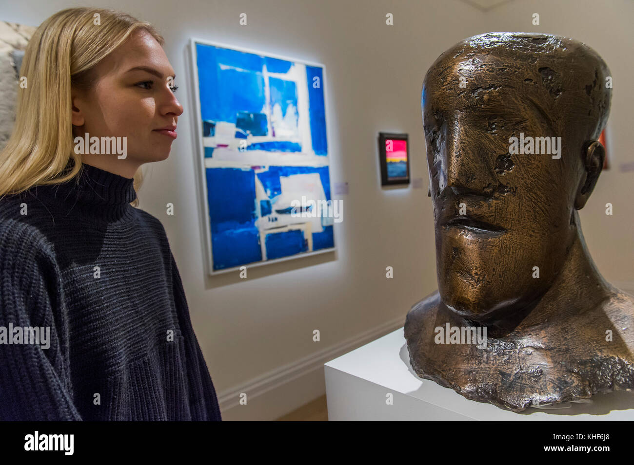 London, UK. 17th Nov, 2017. Dame Elisabeth Frink, Head, bronze, circa ...