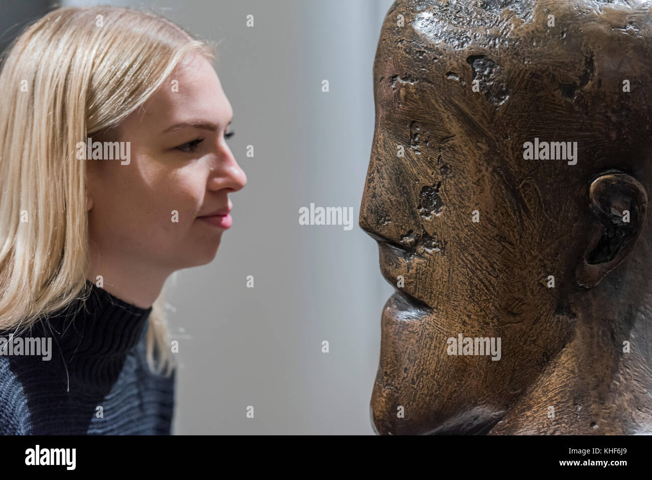 London, UK. 17th Nov, 2017. Dame Elisabeth Frink, Head, bronze, circa ...