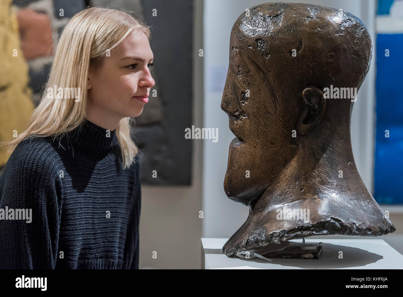 London, UK. 17th Nov, 2017. Dame Elisabeth Frink, Head, bronze, circa ...