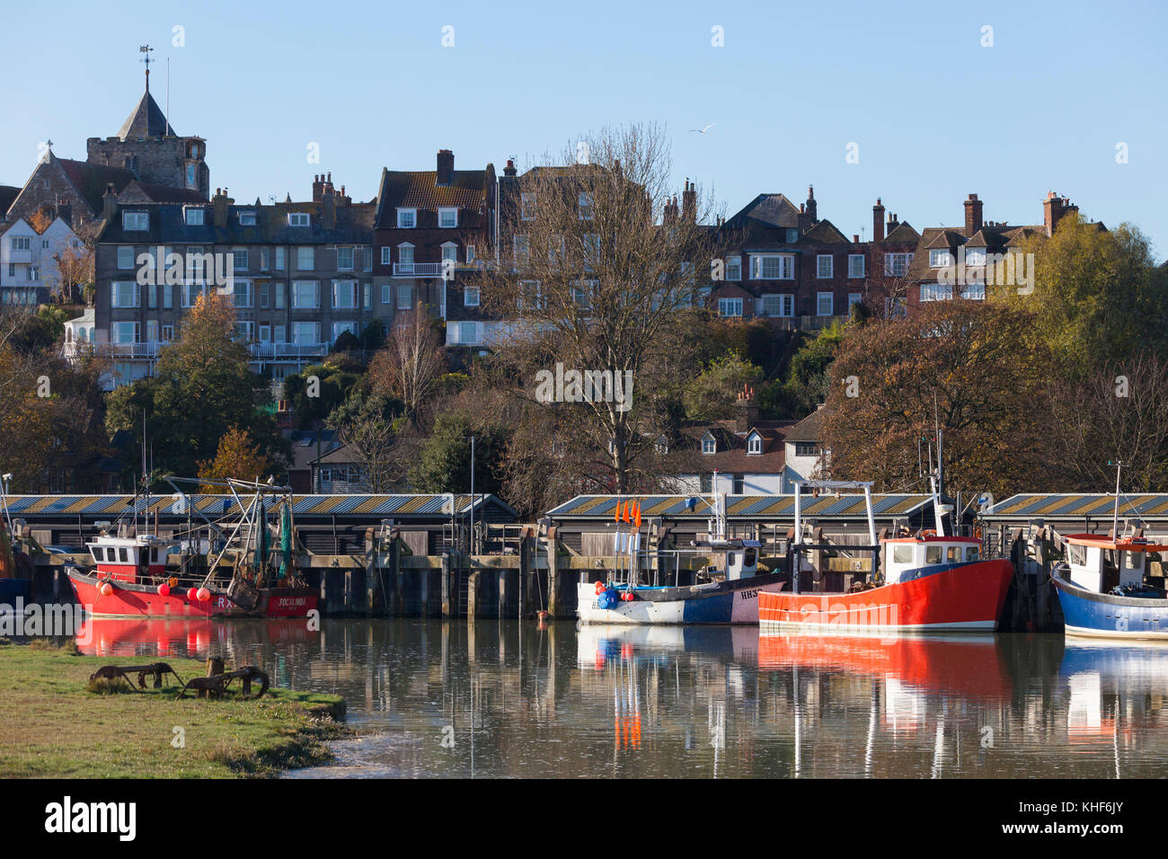 Rye, East Sussex, UK. 17th November, 2017. View of Rye town from the ...