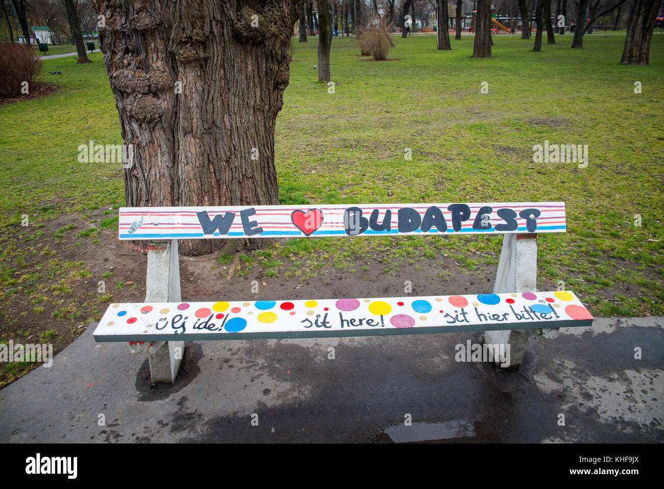 bench in Budapest Stock Photo - Alamy