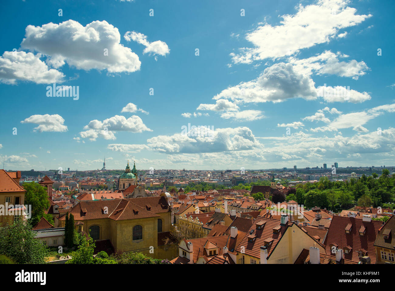 Prague top view Stock Photo - Alamy