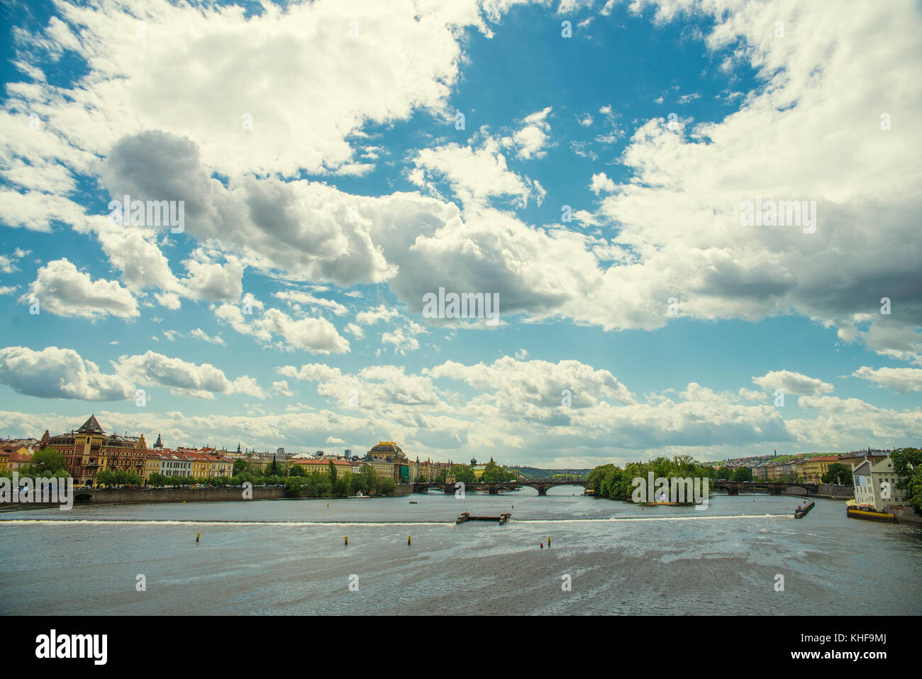 Prague River View Stock Photo - Alamy