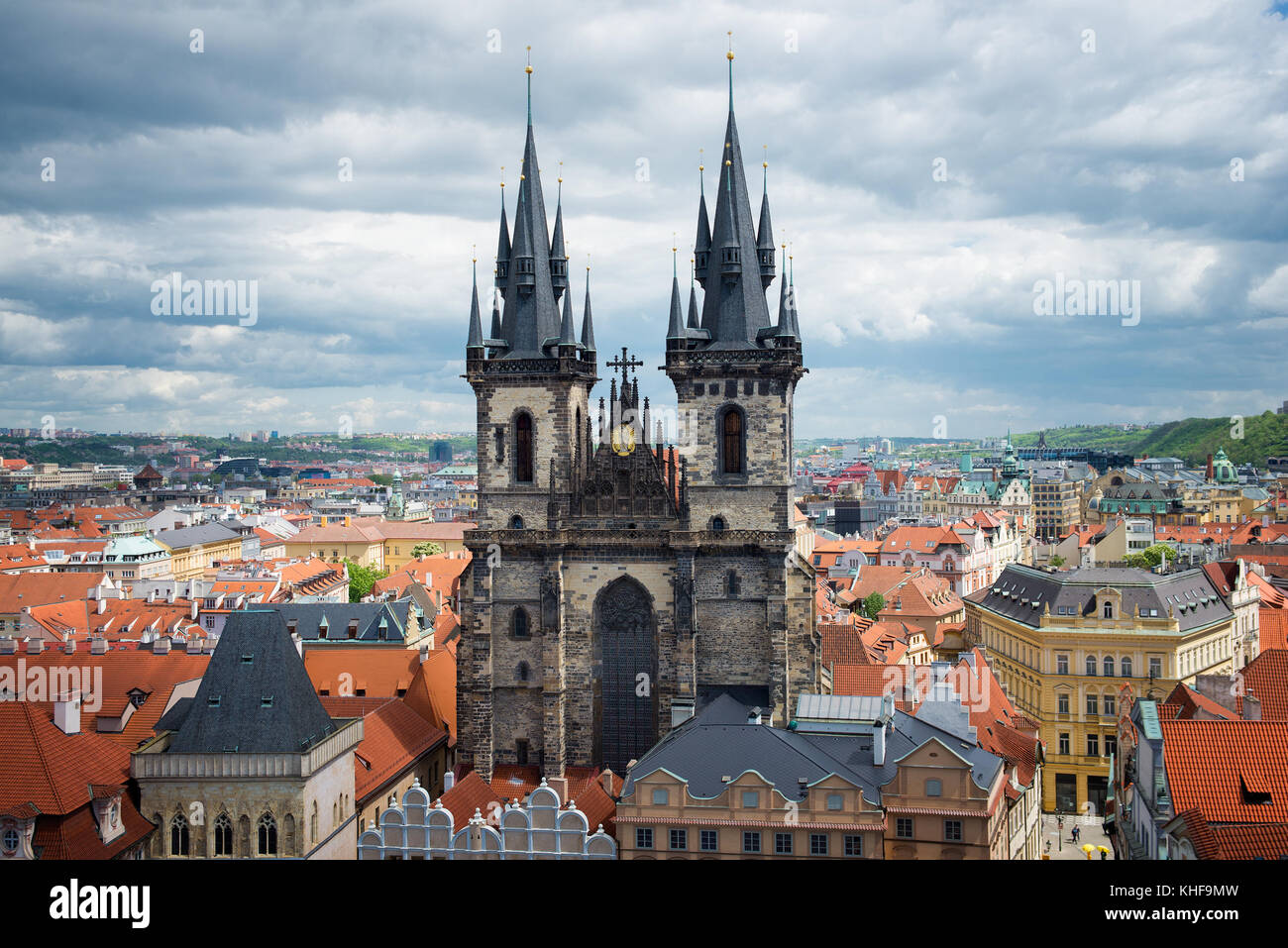 Prague top view Stock Photo - Alamy