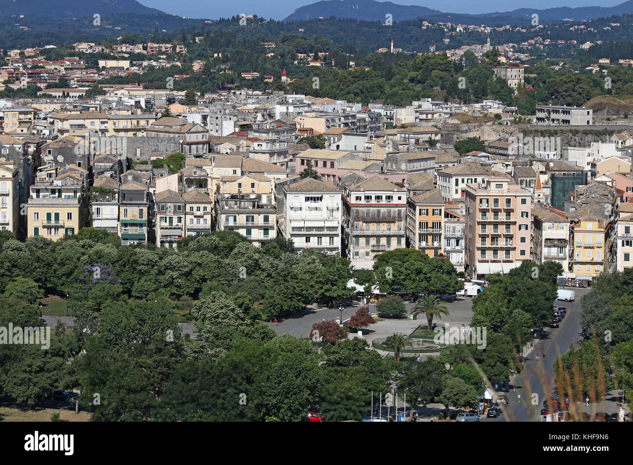 Corfu town cityscape summers season Stock Photo - Alamy