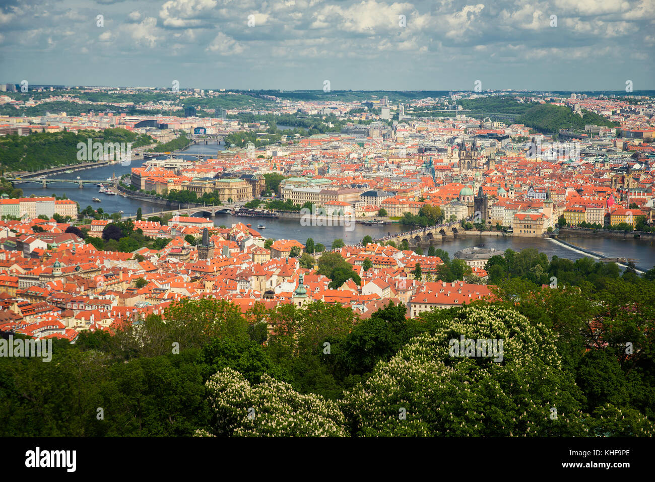Prague top view Stock Photo - Alamy
