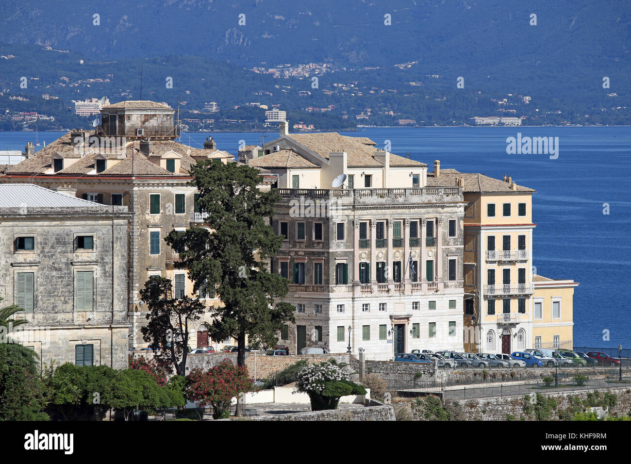 Old buildings Corfu town summer season Stock Photo - Alamy