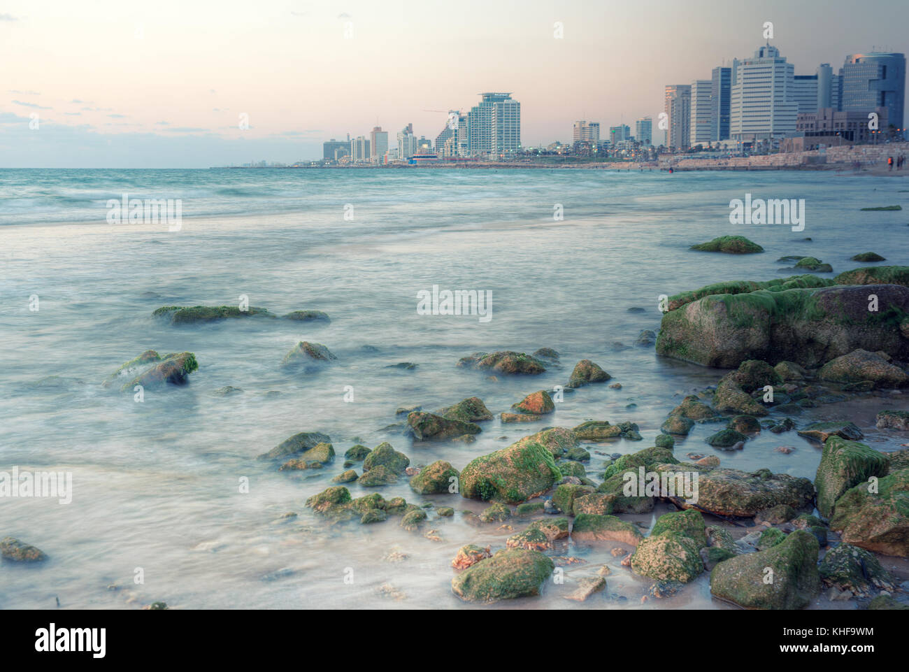 Tel Aviv at sunset Stock Photo - Alamy