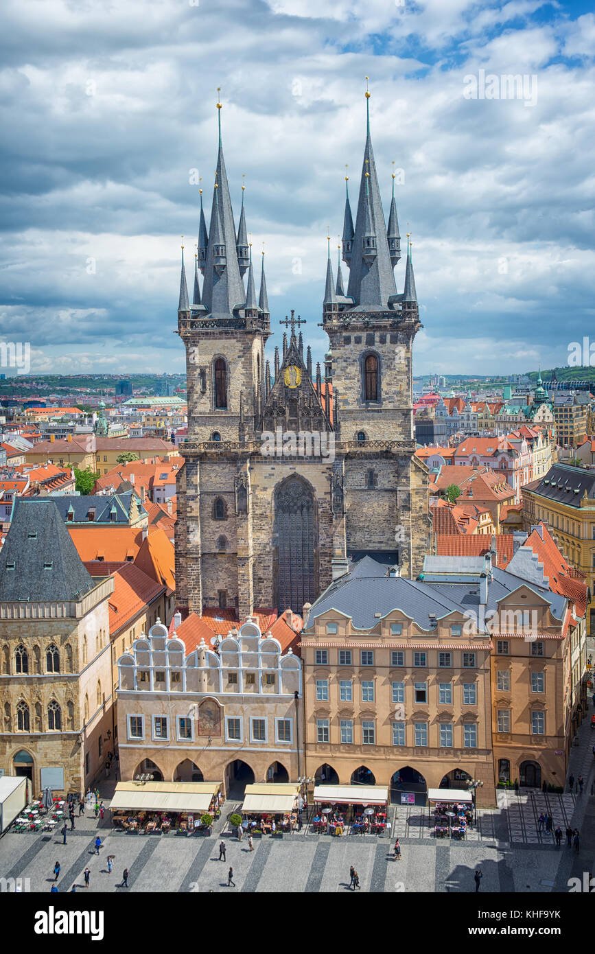 Prague top view Stock Photo - Alamy