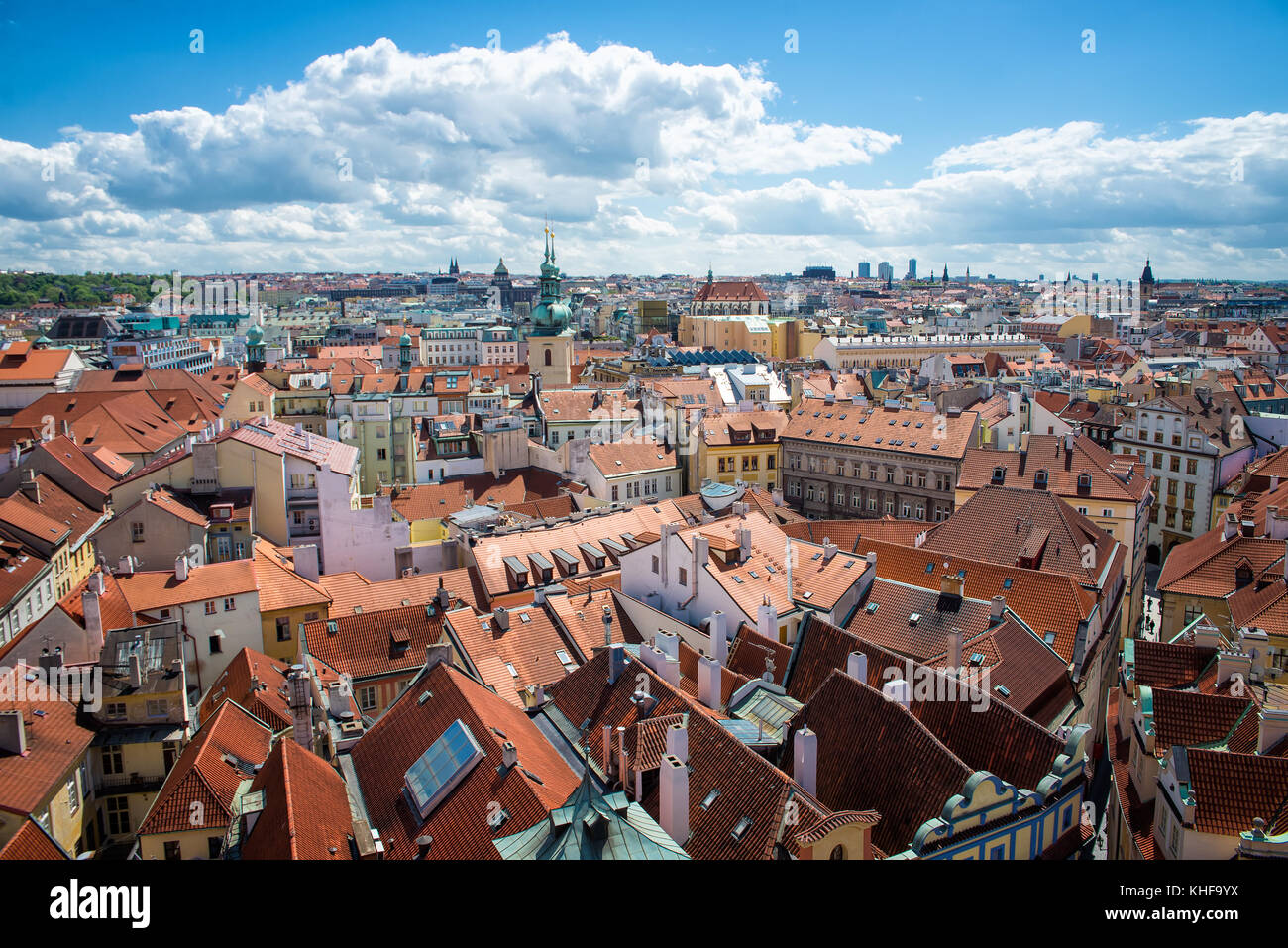 Prague top view Stock Photo - Alamy