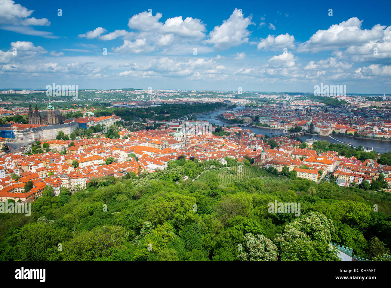 Prague top view Stock Photo - Alamy