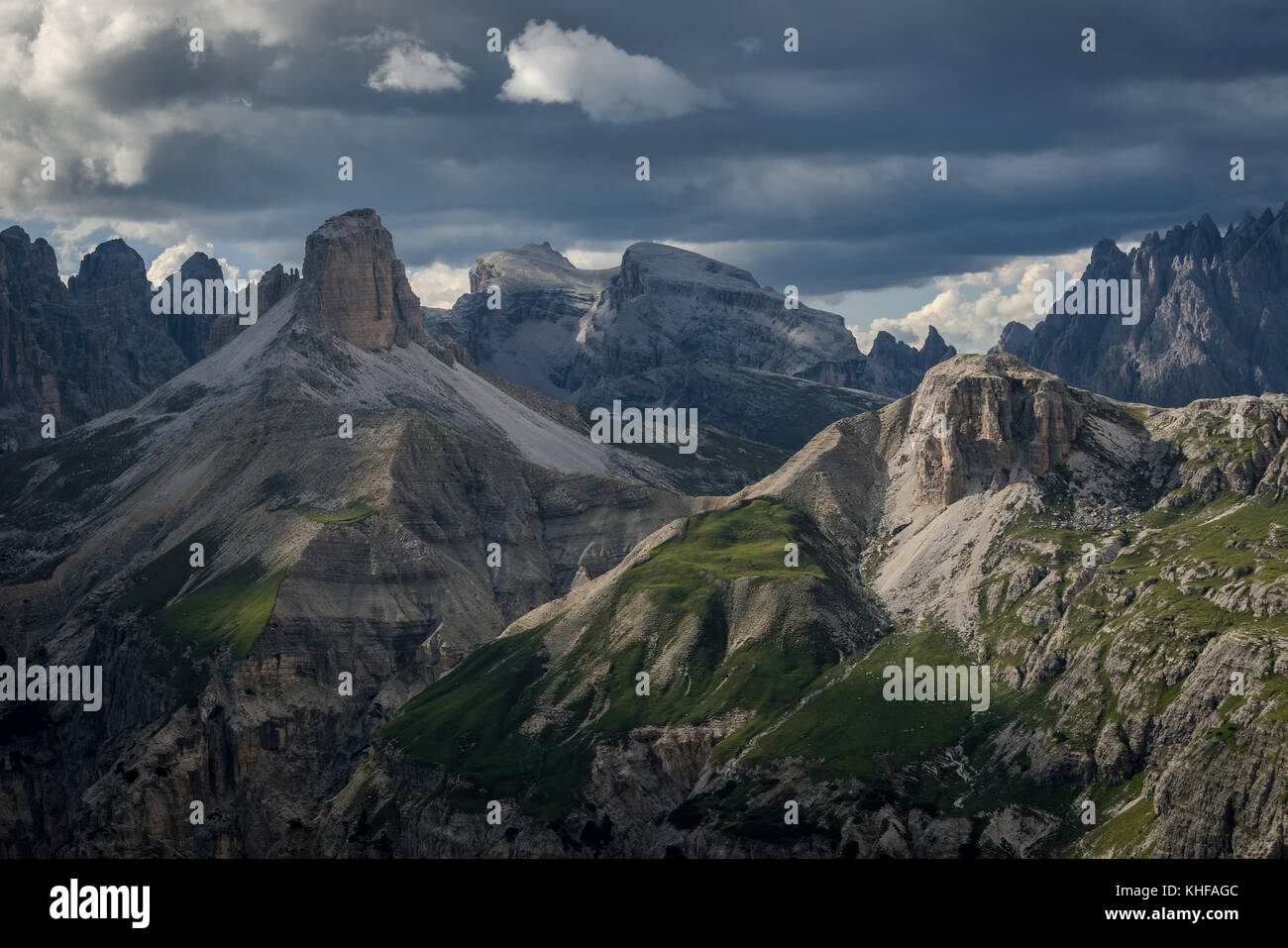 Ridges of Dolomites in the summer, beautiful sky Stock Photo - Alamy