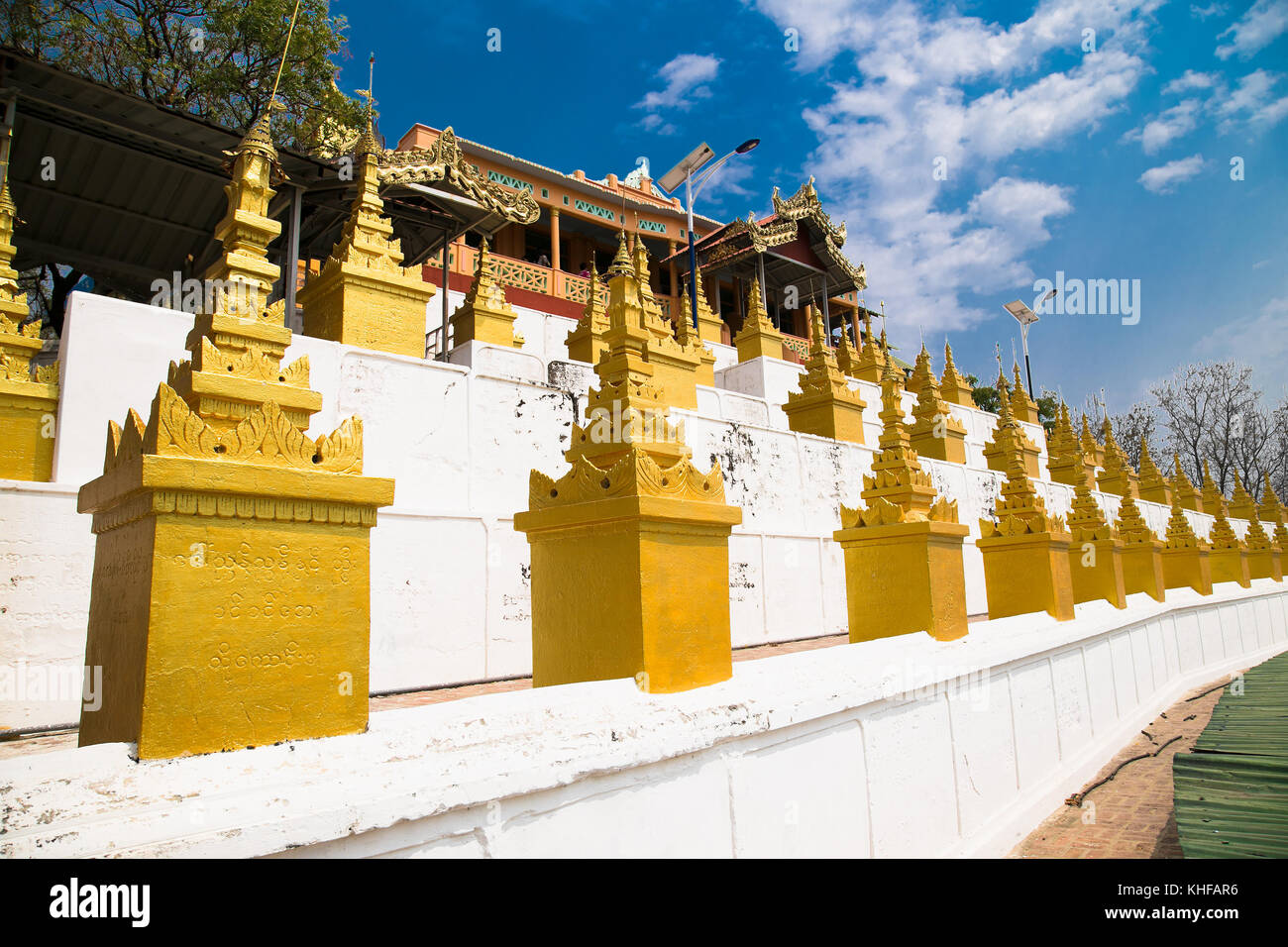 U Min Thonze pagoda in Sagaing at Mandalay hill , Myanmar.(Burama Stock ...