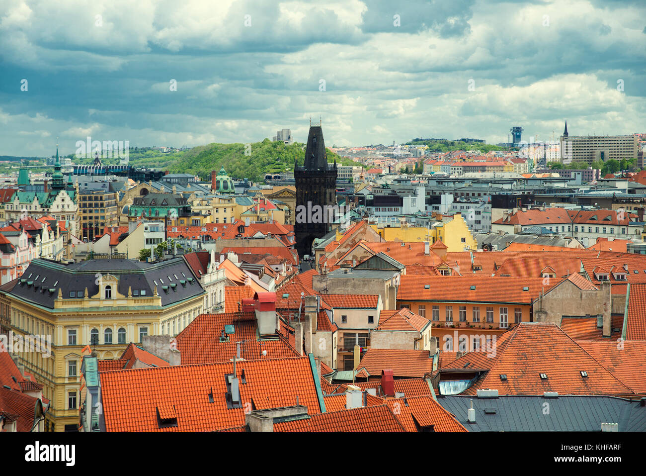 Prague top view Stock Photo - Alamy