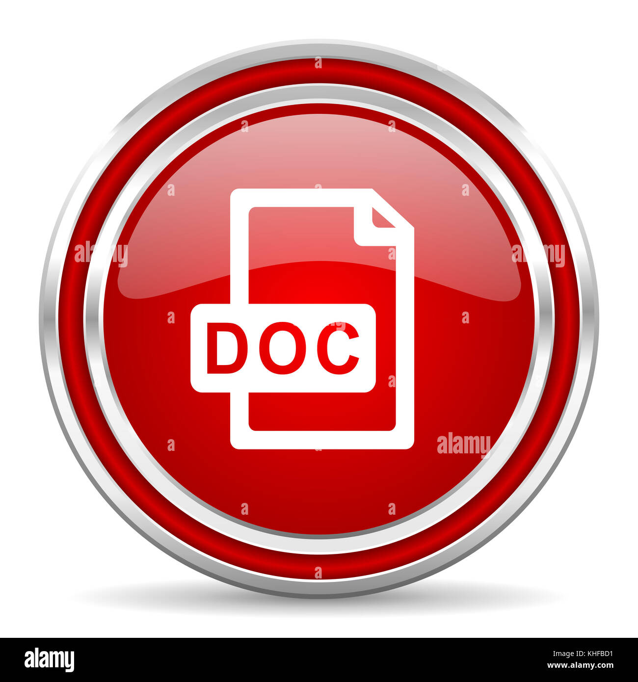Doc file red silver metallic chrome border web and mobile phone icon on ...