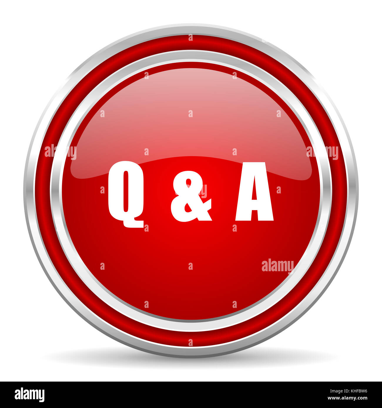 Question answer red silver metallic chrome border web and mobile phone ...