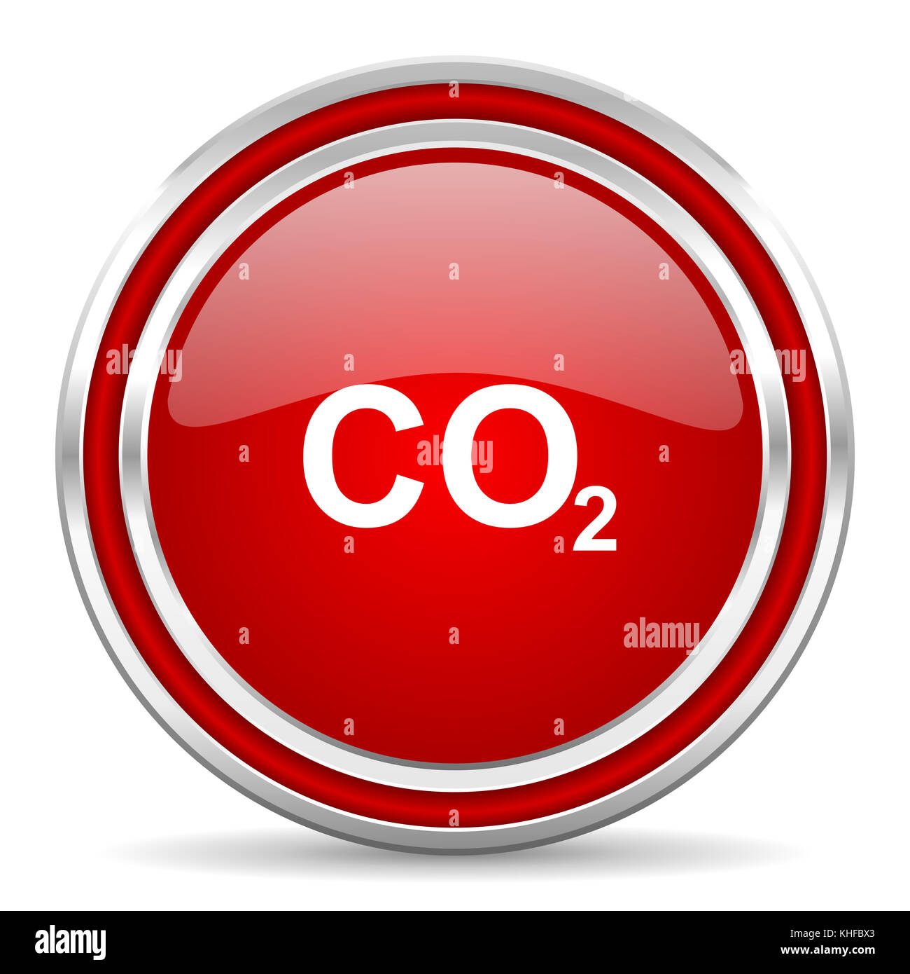 Carbon dioxide red silver metallic chrome border web and mobile phone ...