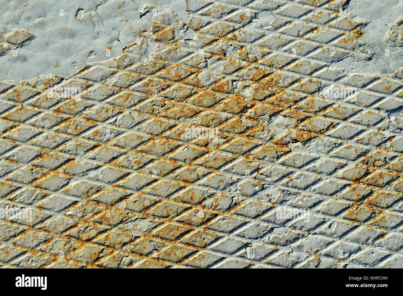 Old sheet metal with texture in the form of squares Stock Photo - Alamy