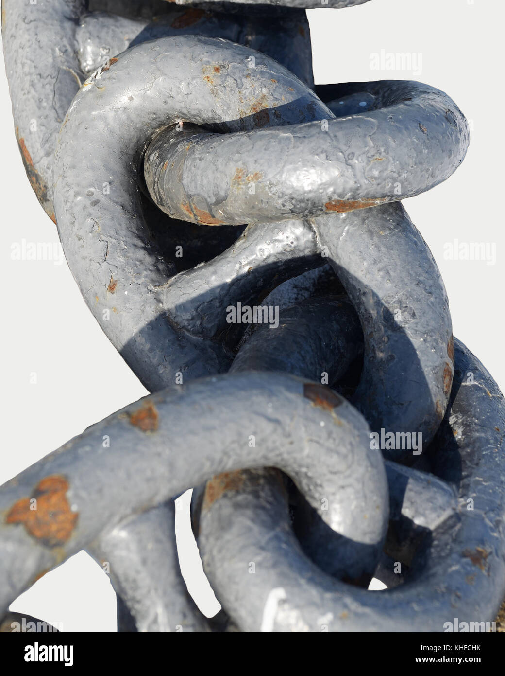 Sturdy metal chain.It is used for mooring ships Stock Photo - Alamy