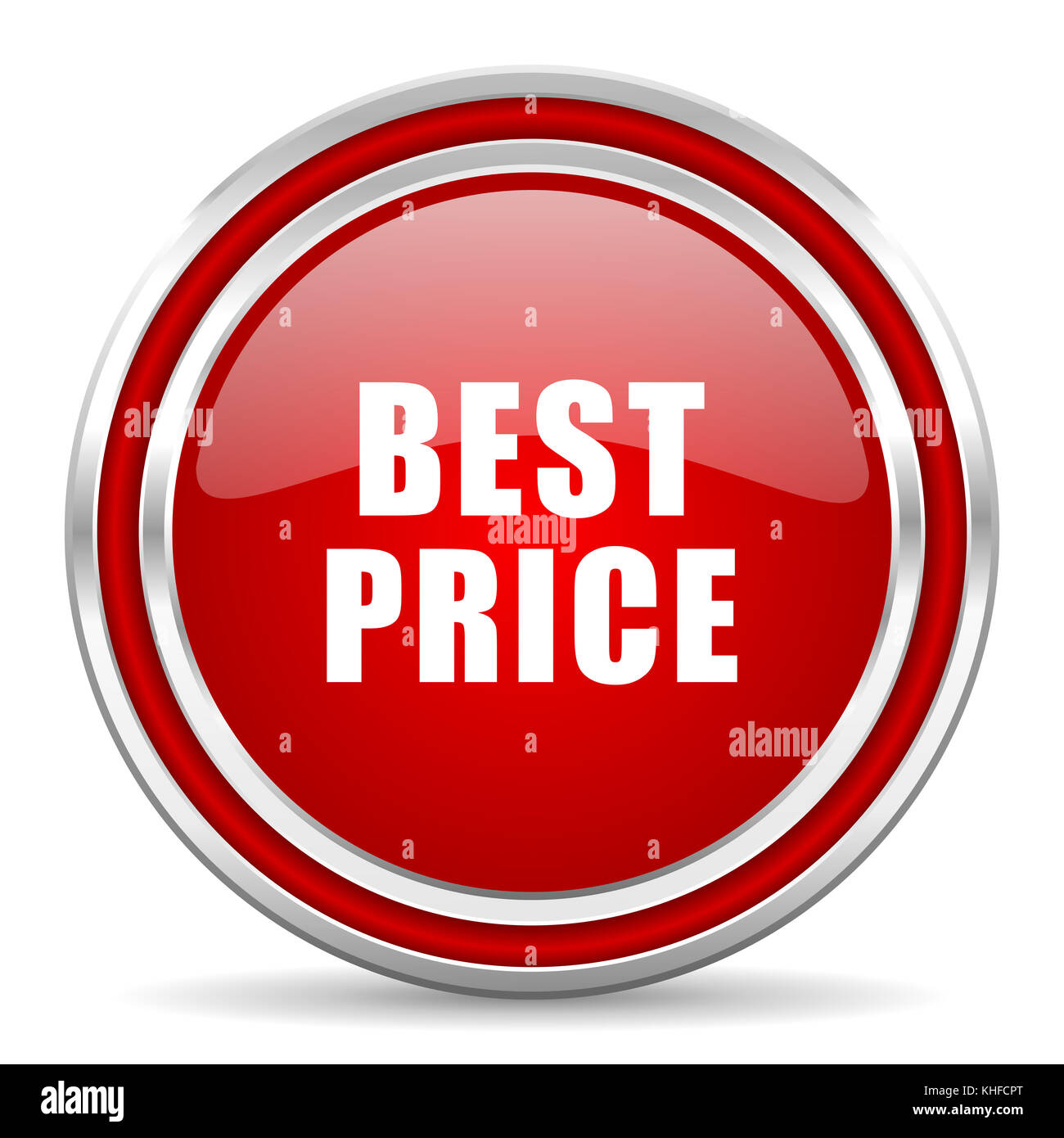 Best price red silver metallic chrome border web and mobile phone icon ...