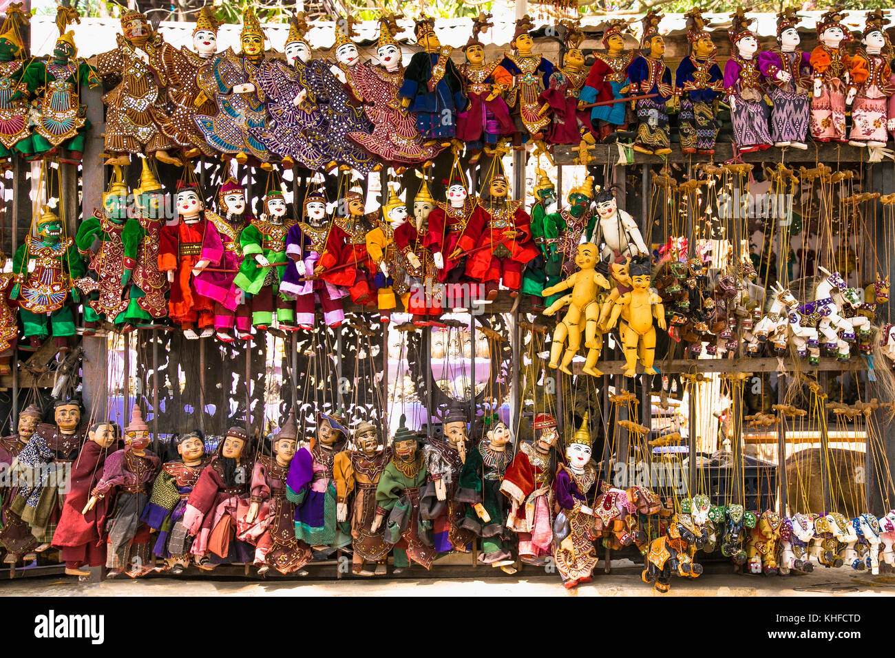 MANDALAY,MYANMAR - MARC 6, 2017: Hand Made Puppets, traditional ...
