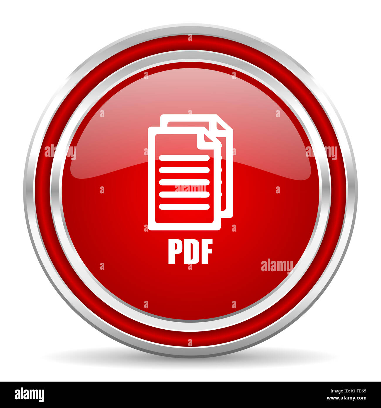 Pdf red silver metallic chrome border web and mobile phone icon on ...