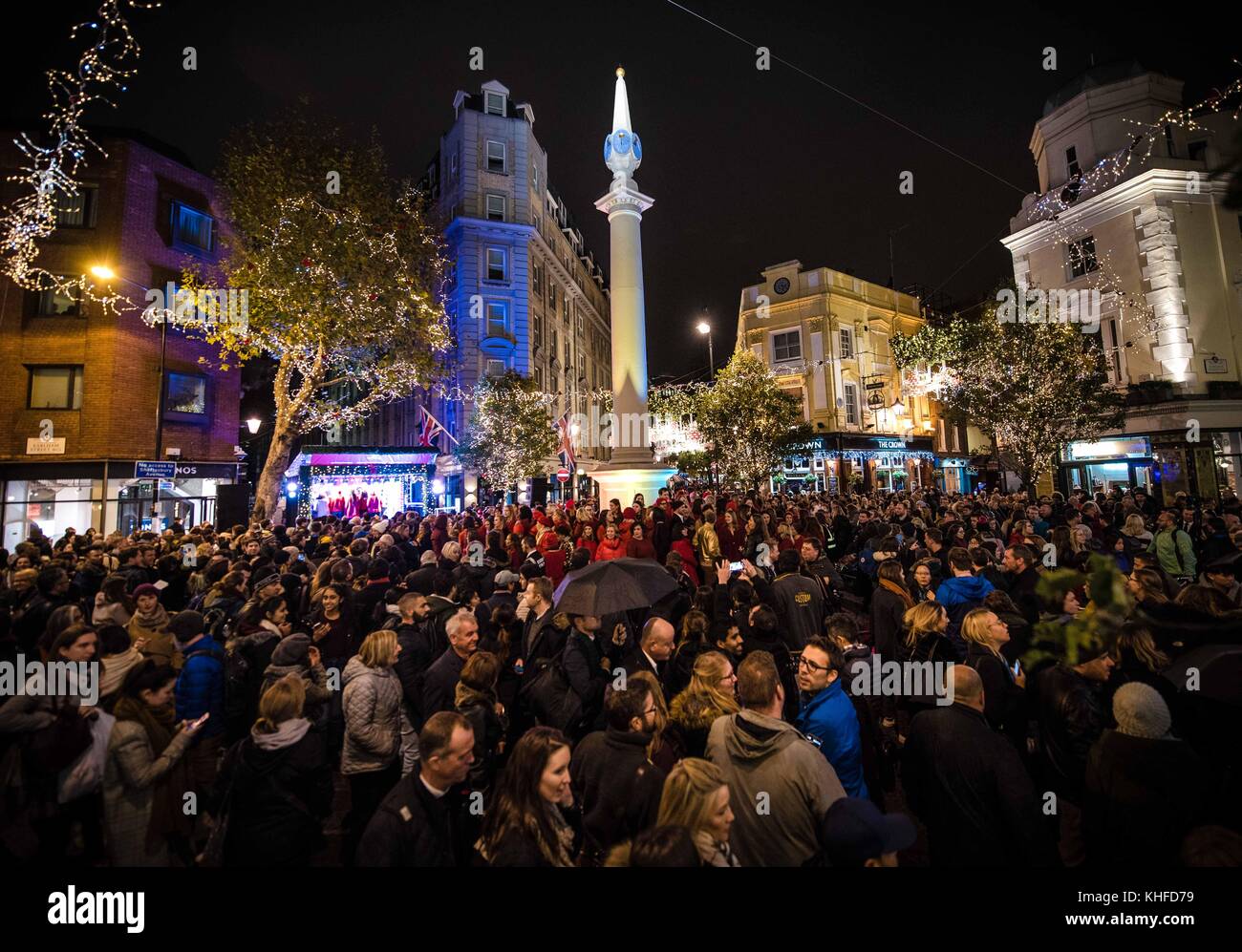Seven dials christmas lights switch on hi-res stock photography and ...