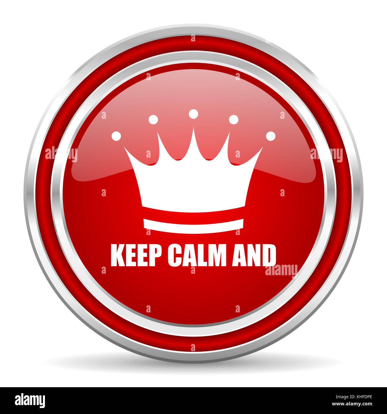 Keep Calm Crown Symbol White