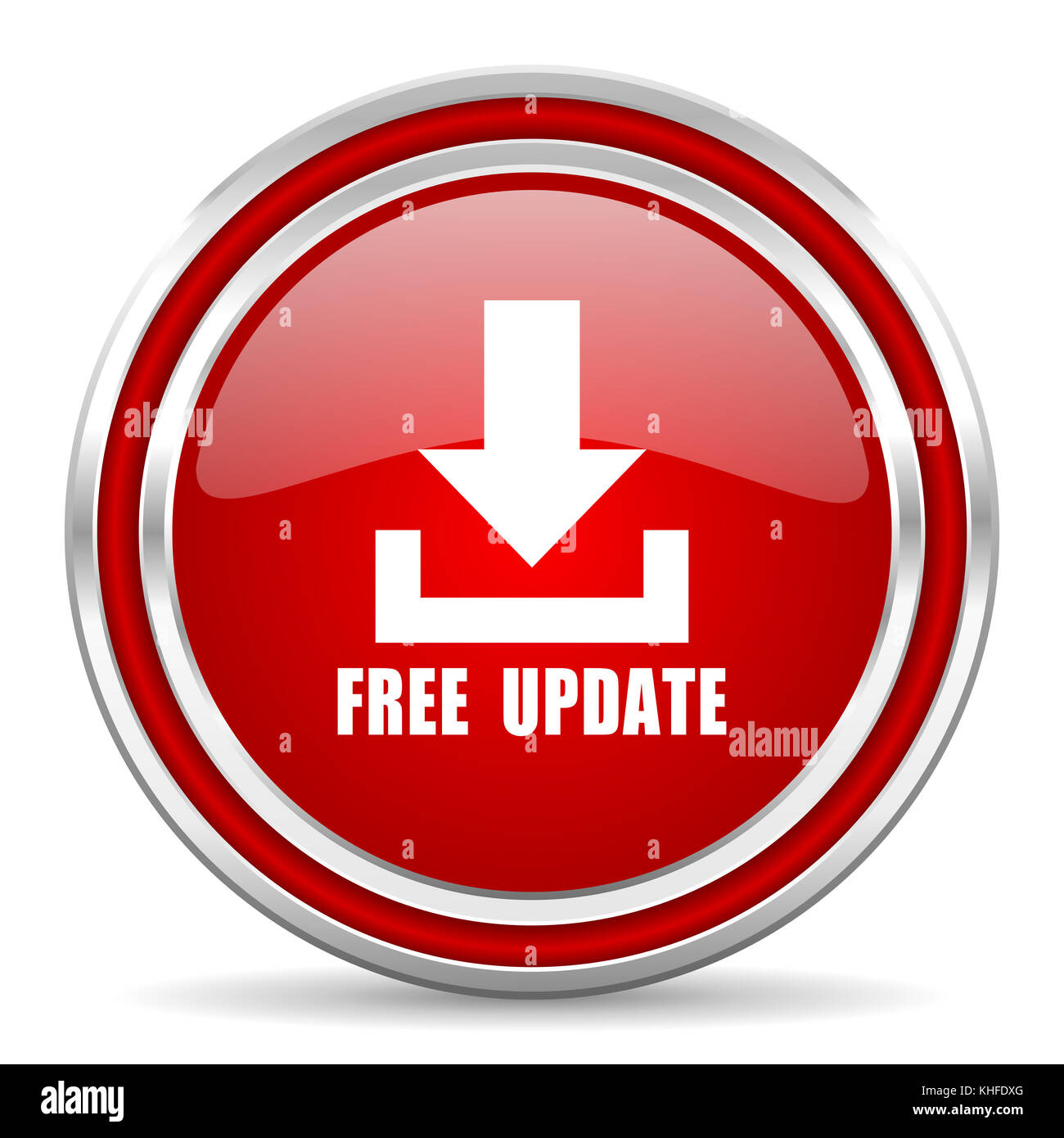 Free update red silver metallic chrome border web and mobile phone icon ...