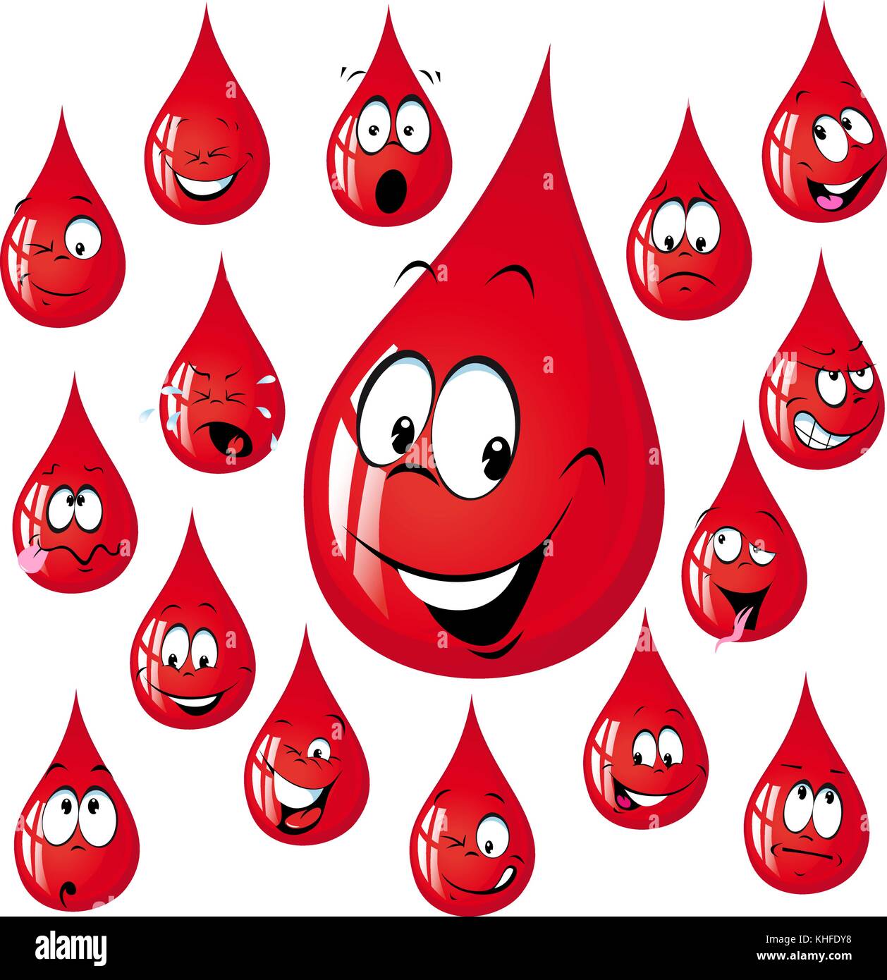 Juice blood drop cartoon Stock Vector Images - Alamy