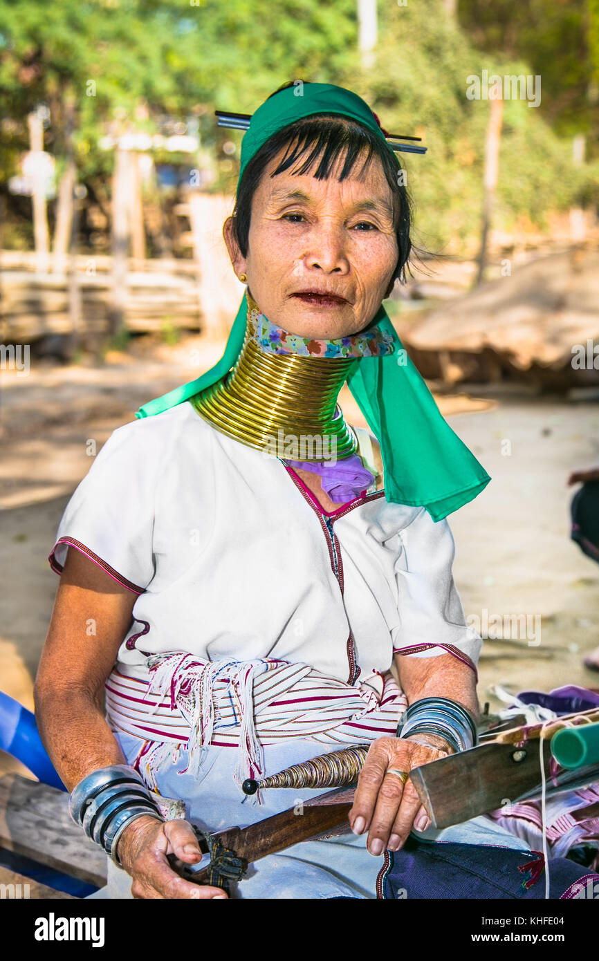 Golden neck rings hi-res stock photography and images - Alamy
