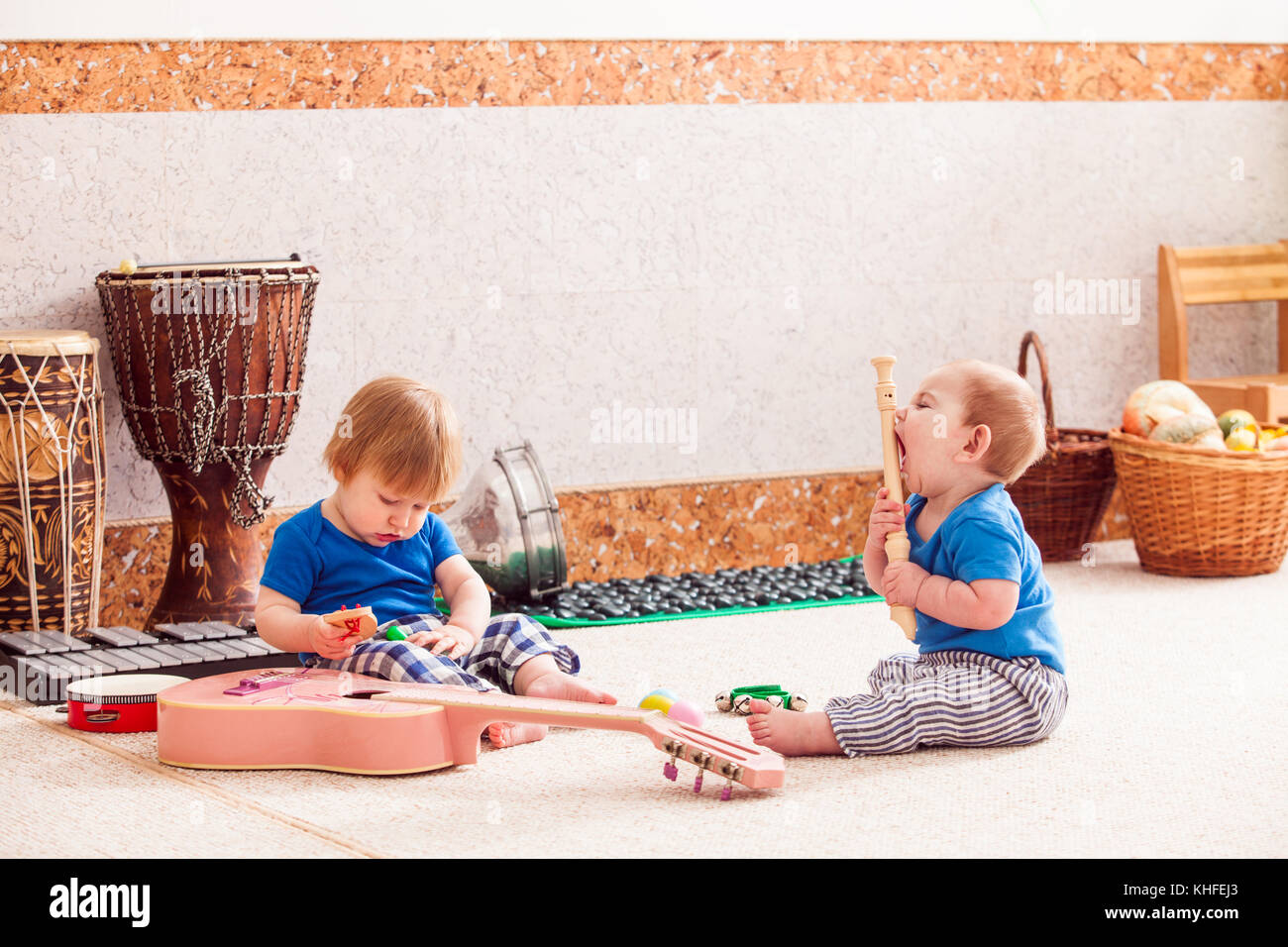 Boys with musical instruments Stock Photo - Alamy
