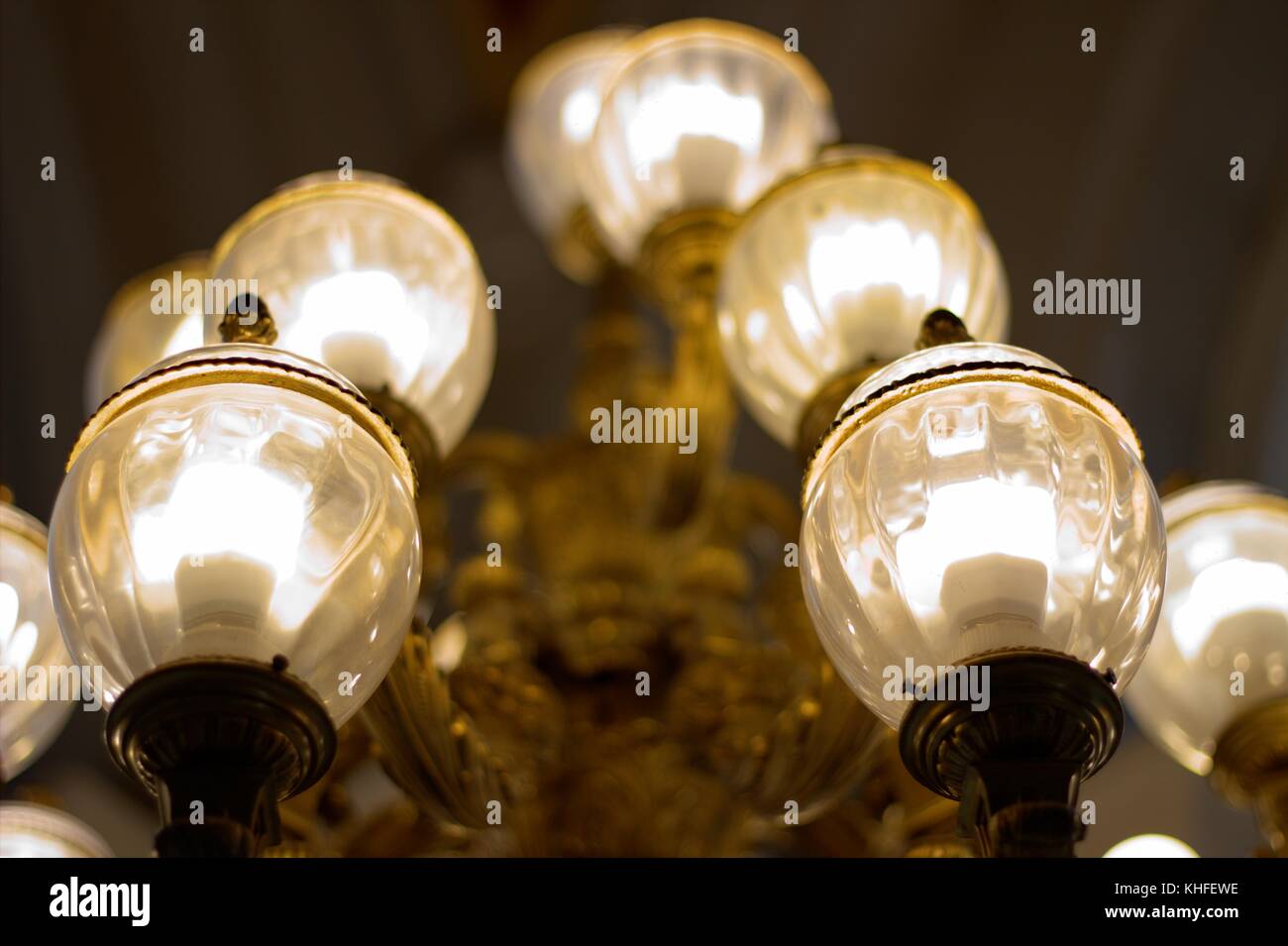 Old lights in a street in Barcelona Stock Photo - Alamy