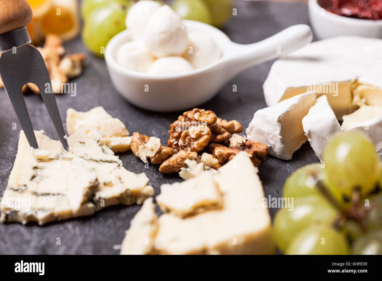 Cheese delicious plate Stock Photo - Alamy