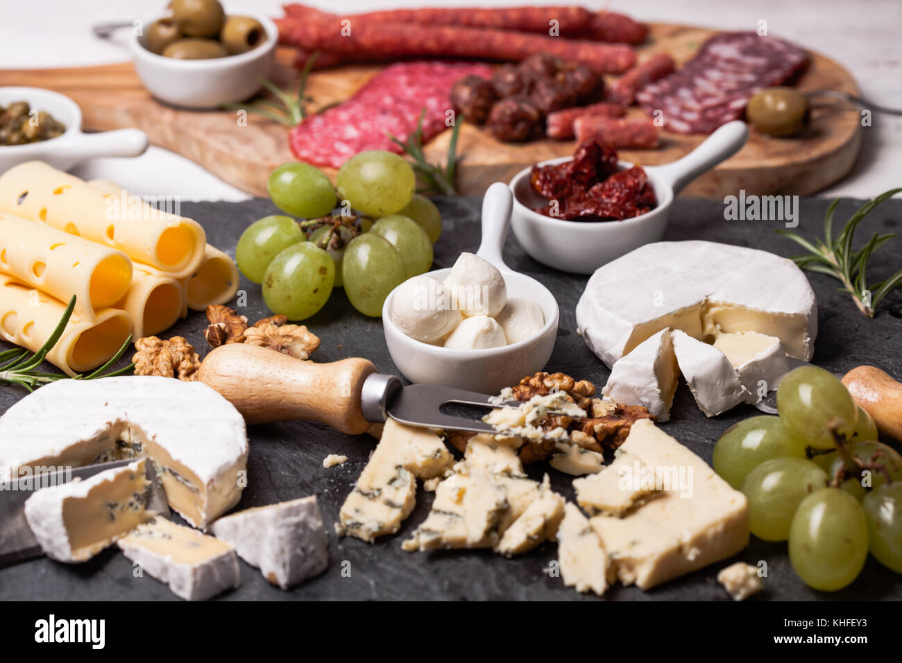 Cheese delicious plate Stock Photo - Alamy