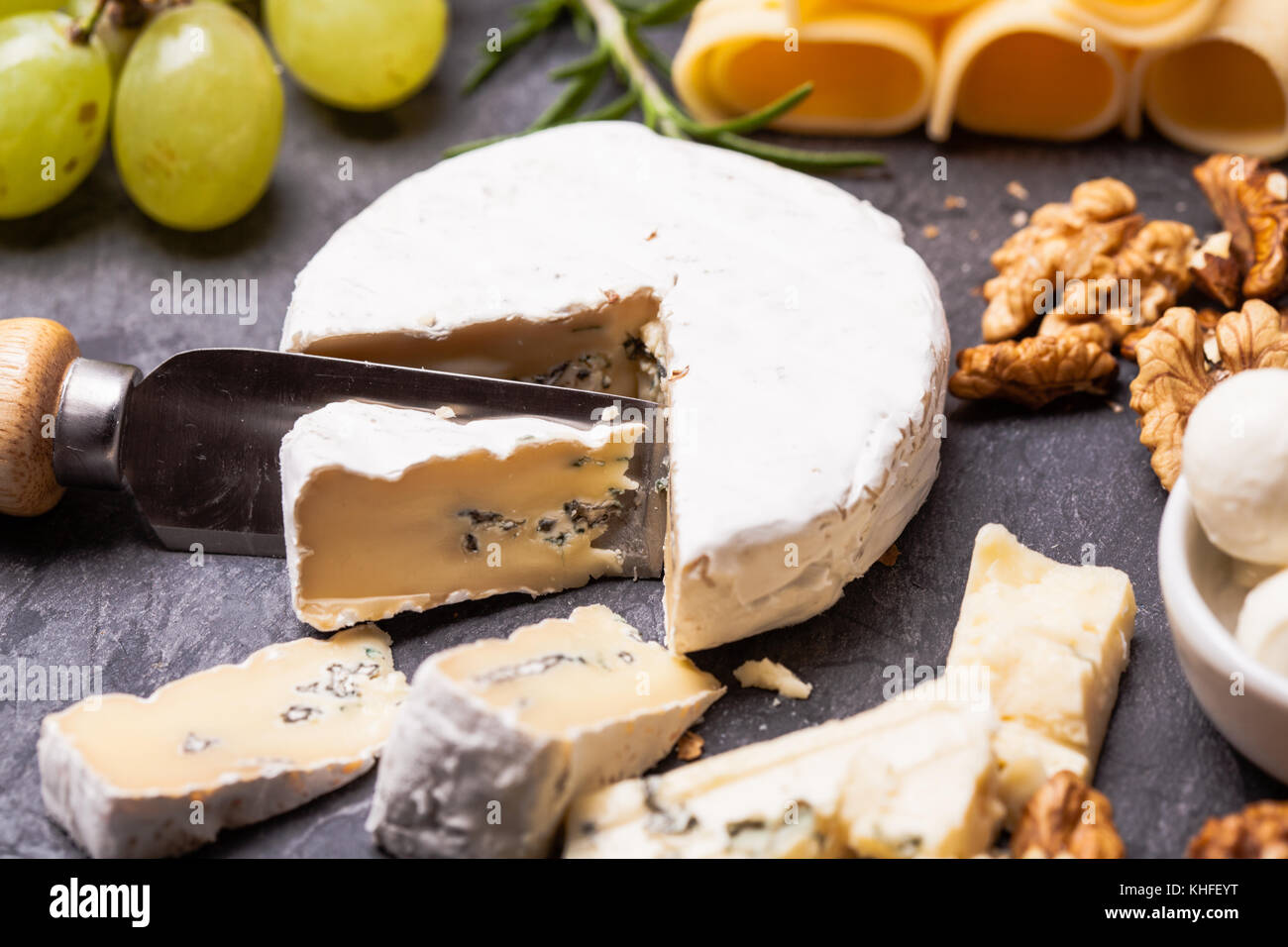 Cheese delicious plate Stock Photo - Alamy