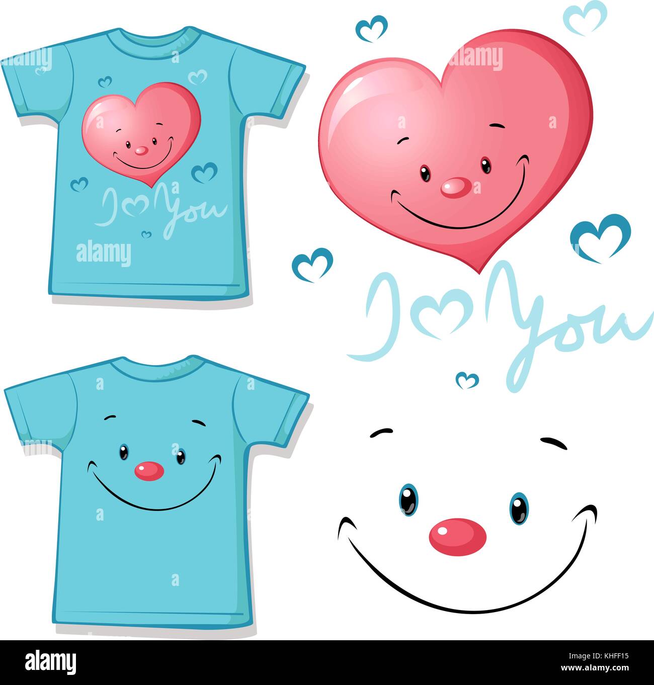 One pink heart happy Stock Vector Images - Alamy